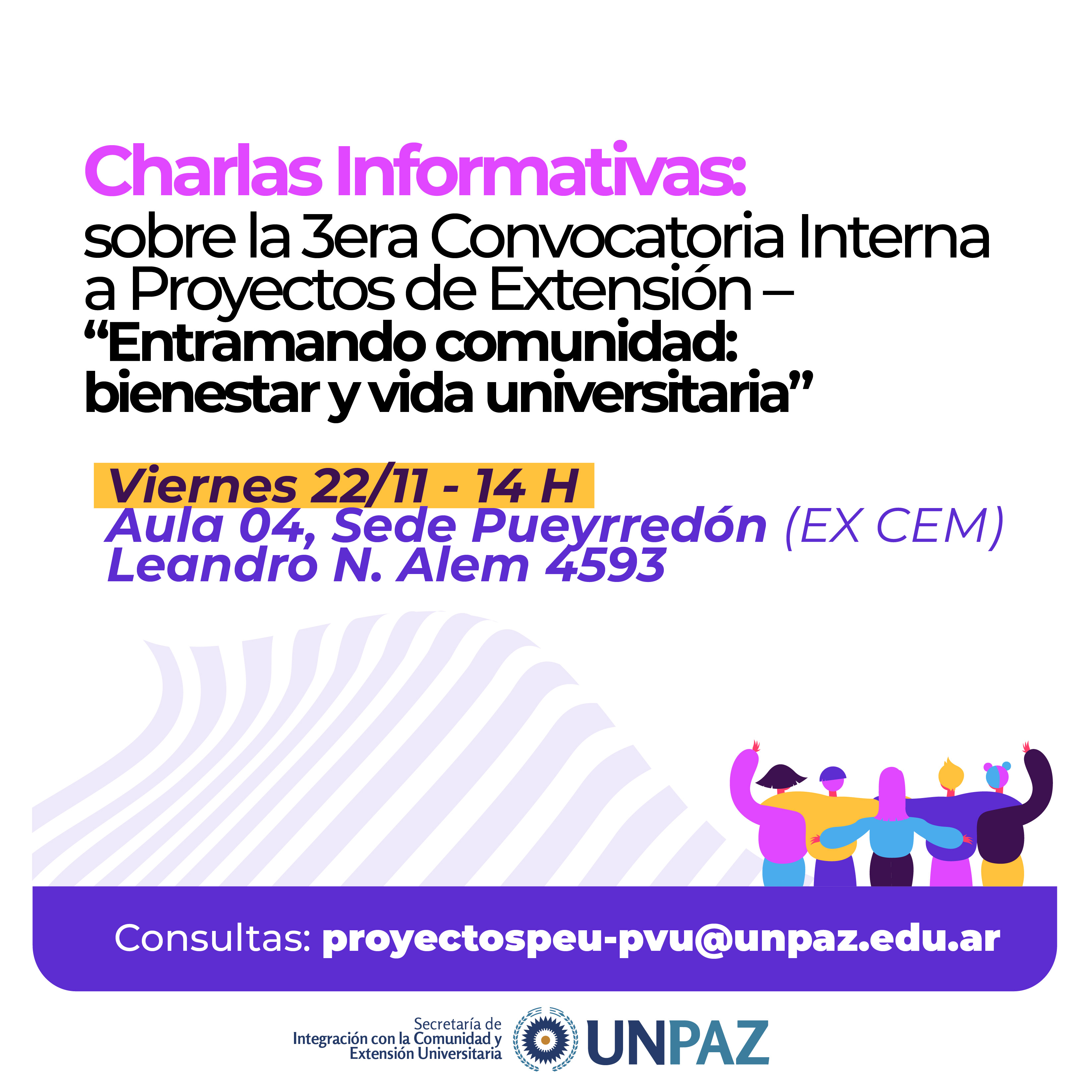 Charlas Informativas sobre la 3era Convocatoria Interna a Proyectos de Extensión – “Entramado ...